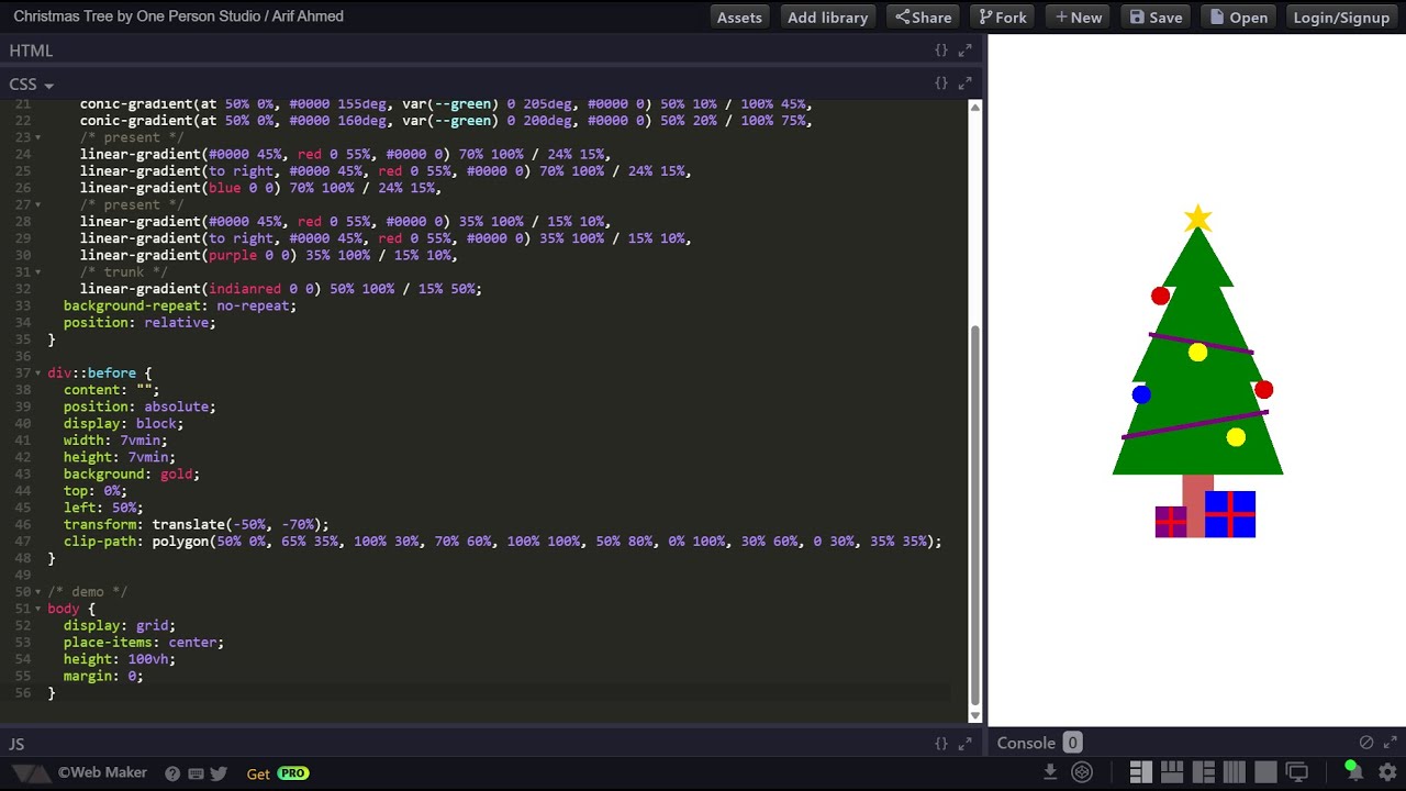 Asmr Programming Christmas Tree In Html And Css No Talking Youtube 7516