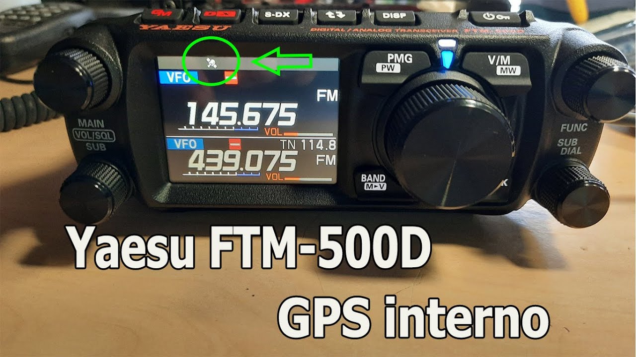 86.Yaesu FTM-500D GPS interno - YouTube