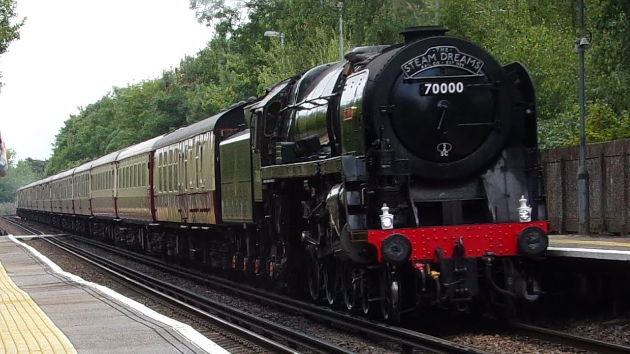 Brittania 70000 and 47 828 passing Hildenborough on 23/7/24 - YouTube