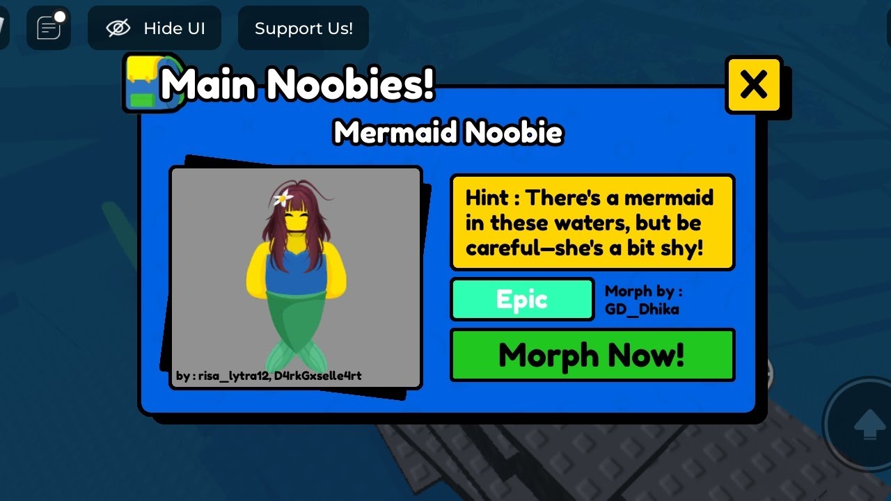 How To Get Mermaid Noobie | Find The Noobies Morph Roblox - YouTube
