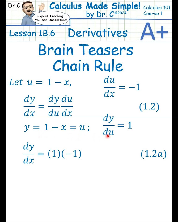 Dr. C's Brain Teasers Chain Rule Derivatives Examples #Calculus ...