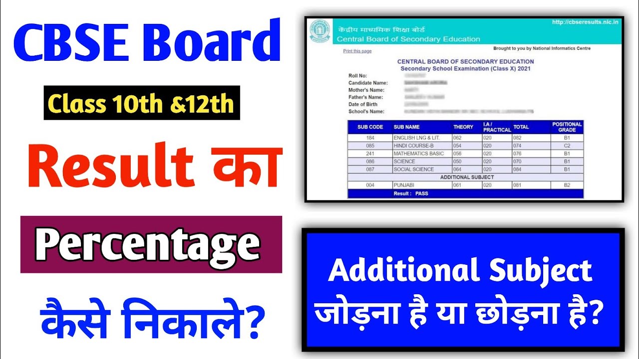 How to Calculate Percentage Of CBSE Board Result 2024/ Result का ...