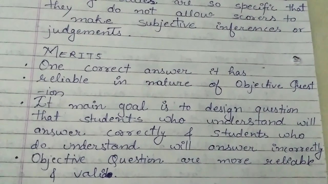 Objective question and its merits , demerits - YouTube