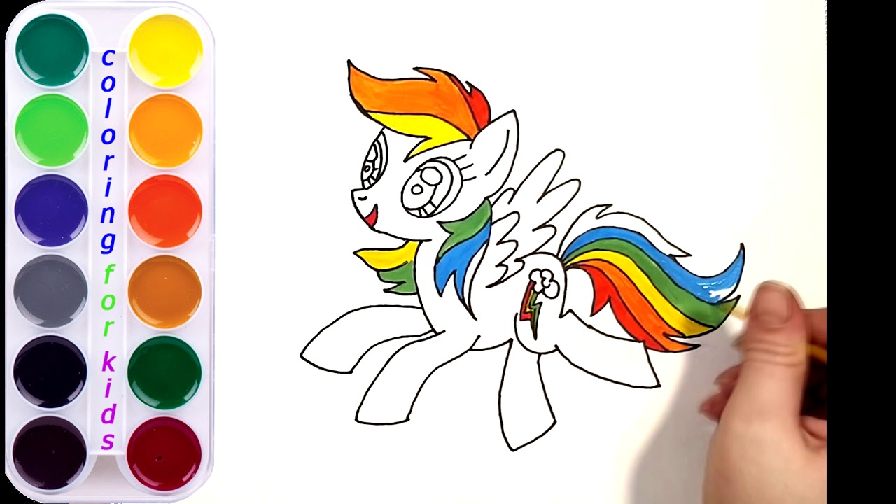 My Little Pony Rainbow Dash How to draw 2020 - YouTube