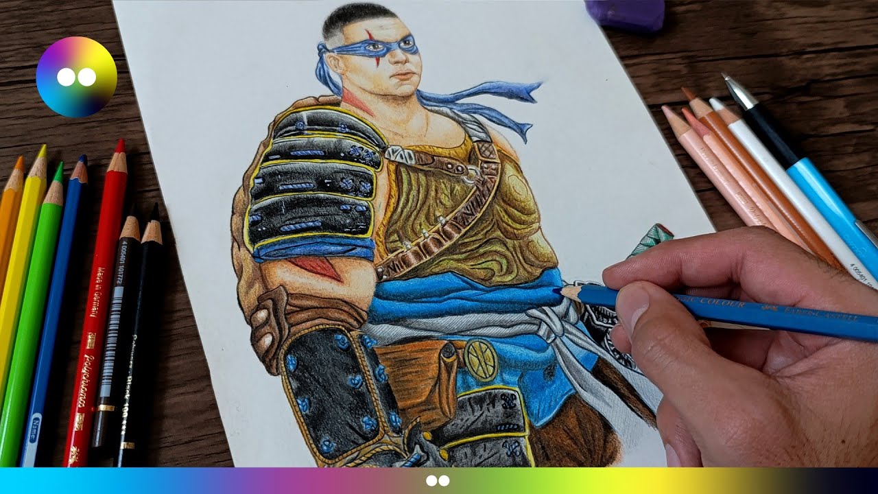 Drawing Mbappe as a Ninja Turtle / Timelapse Fusion art - YouTube