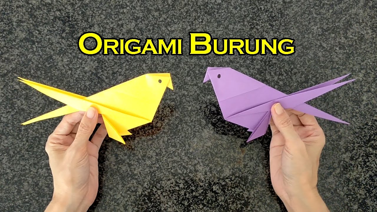 Cara Membuat Origami Binatang Burung Dengan Mudah - YouTube