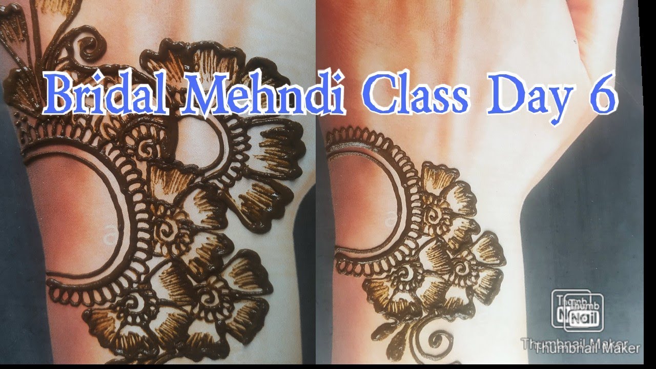Bridal Arabic mehndi // Bridal mehndi class Day 6 - YouTube