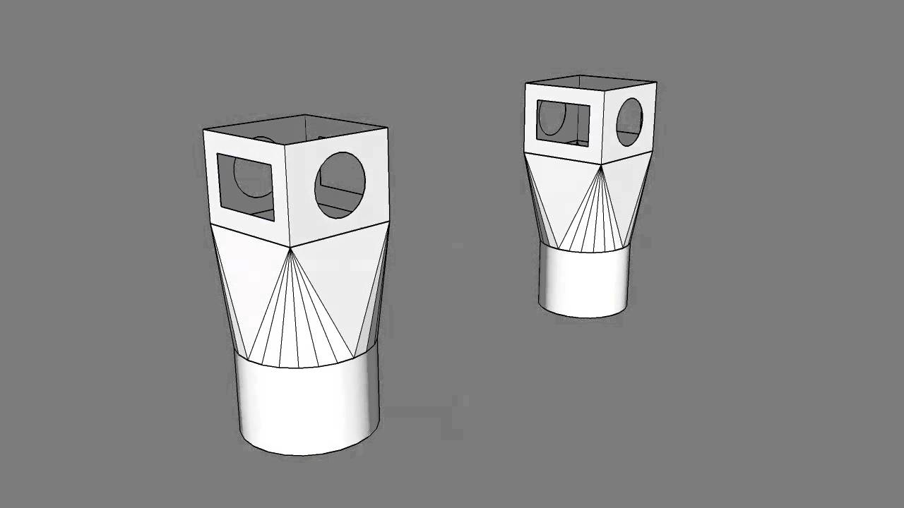 Square to Round with Sections - YouTube