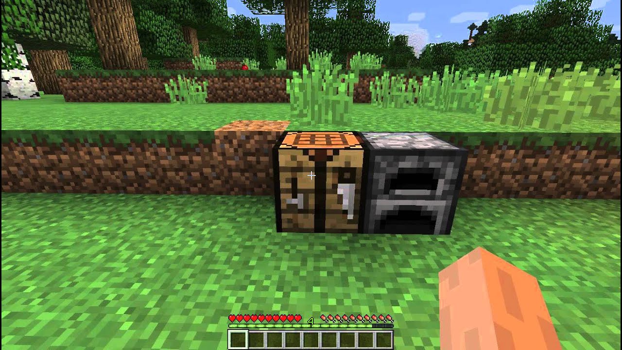 Minecraft : How to make a Furnace & a Chest - YouTube