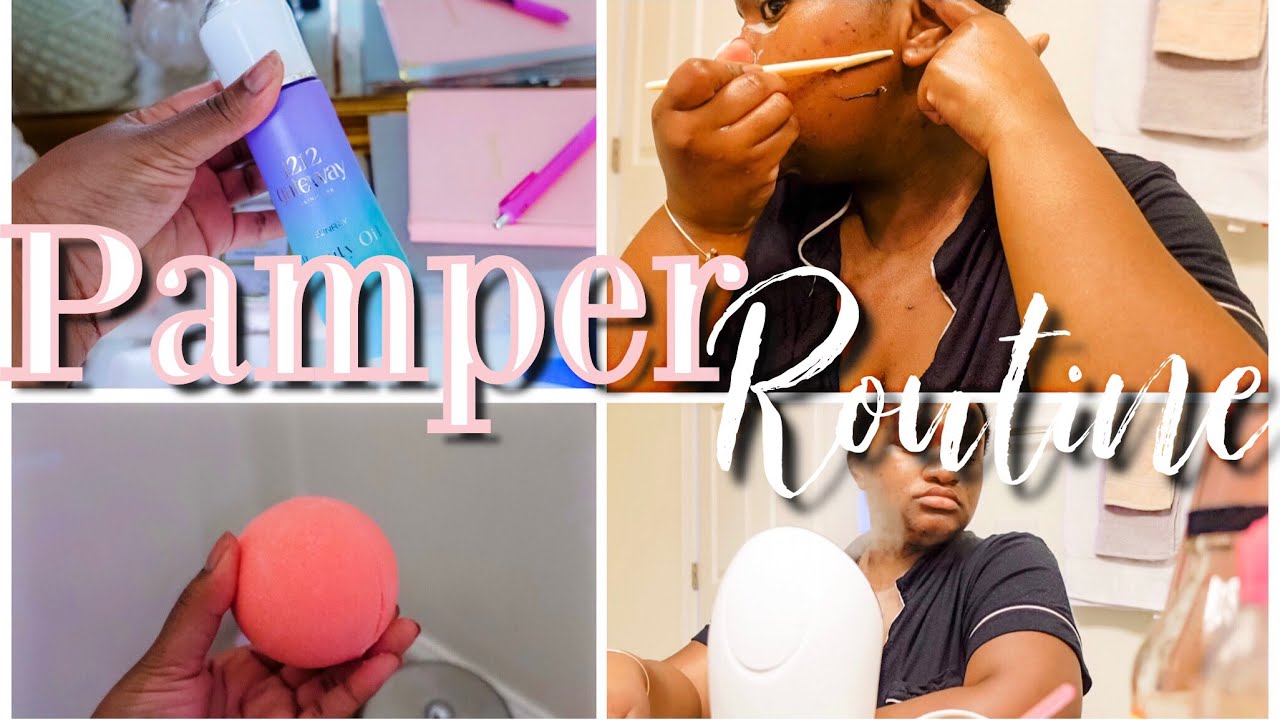 RELAXING PAMPER ROUTINE 2021 (self care, at home facial) - YouTube