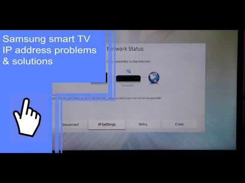 Samsung smart TV IP address problems & solutions - YouTube