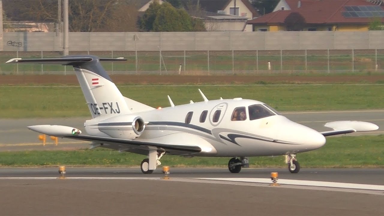 Androtek Limited Eclipse 500 takeoff at Graz Airport | OE-FXJ - YouTube