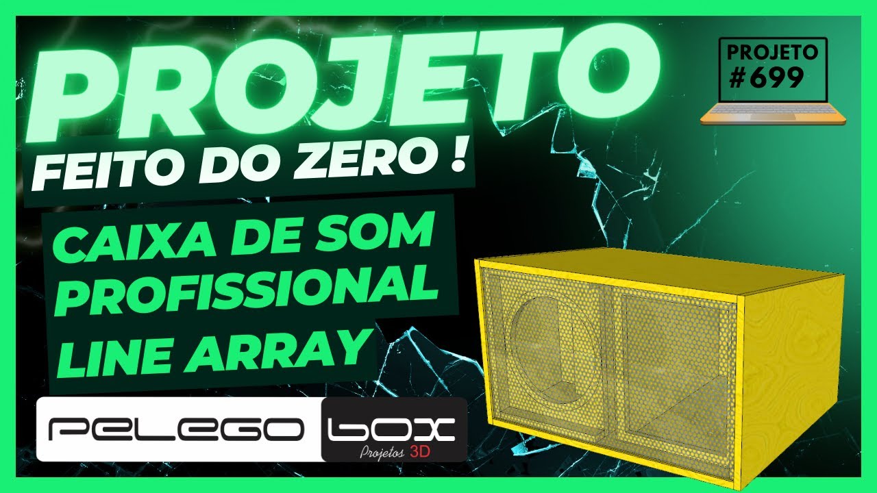 #699 CAIXA DE SOM LINE ARRAY 1 X 10" FOX SPEAKERS 10MP600 PROJETO PELEGO BOX FEITO SOB MEDIDA ...