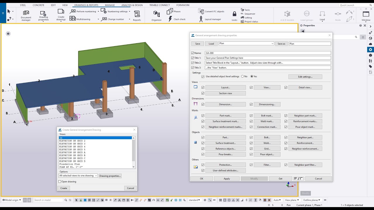 Creating General Arrangement Drawings for Concrete Structures - YouTube