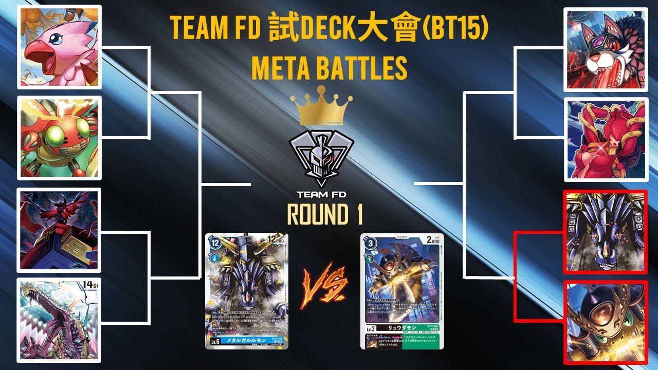 Digimon Card Game BT15 Meta Deck Battle TCG: Metal Garurumon VS ...