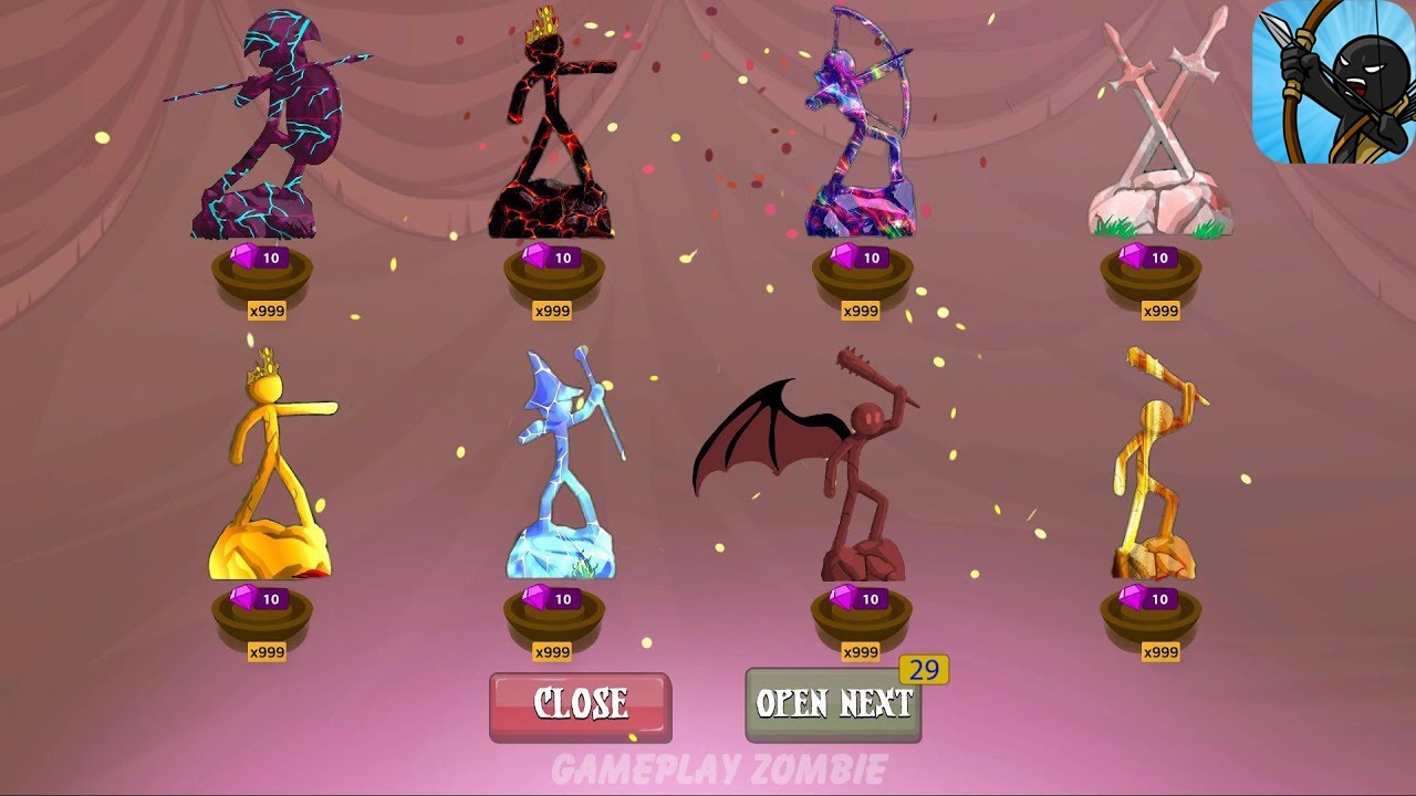 ALL MOD VIPPRO NEW STATUE FULL SKINS LEVER MAX | STICK WAR LEGACY MOD ...