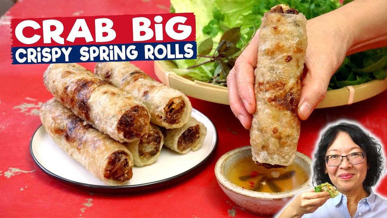 Big Vietnamese Crispy Spring Rolls, Crab & Pork Stuffing. We like to ...