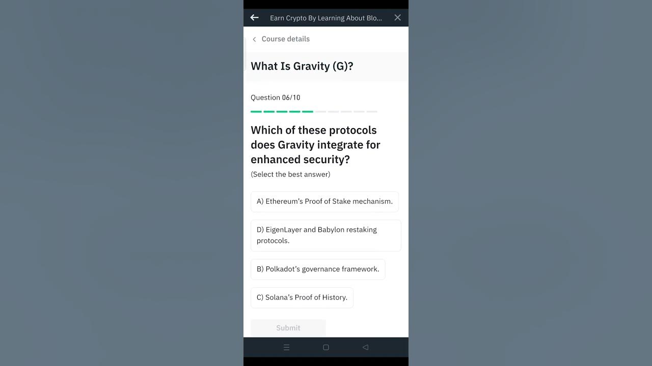 Binance Learn and Earn | Gravity(G) Quiz Live | Instant 1.5$ Free | CryptoKopBangla - YouTube