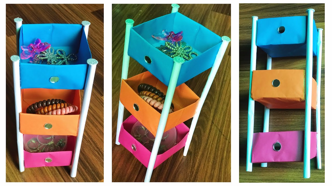 How to Make Jewellery Stand with Paper | Easy Paper Craft Ideas ...