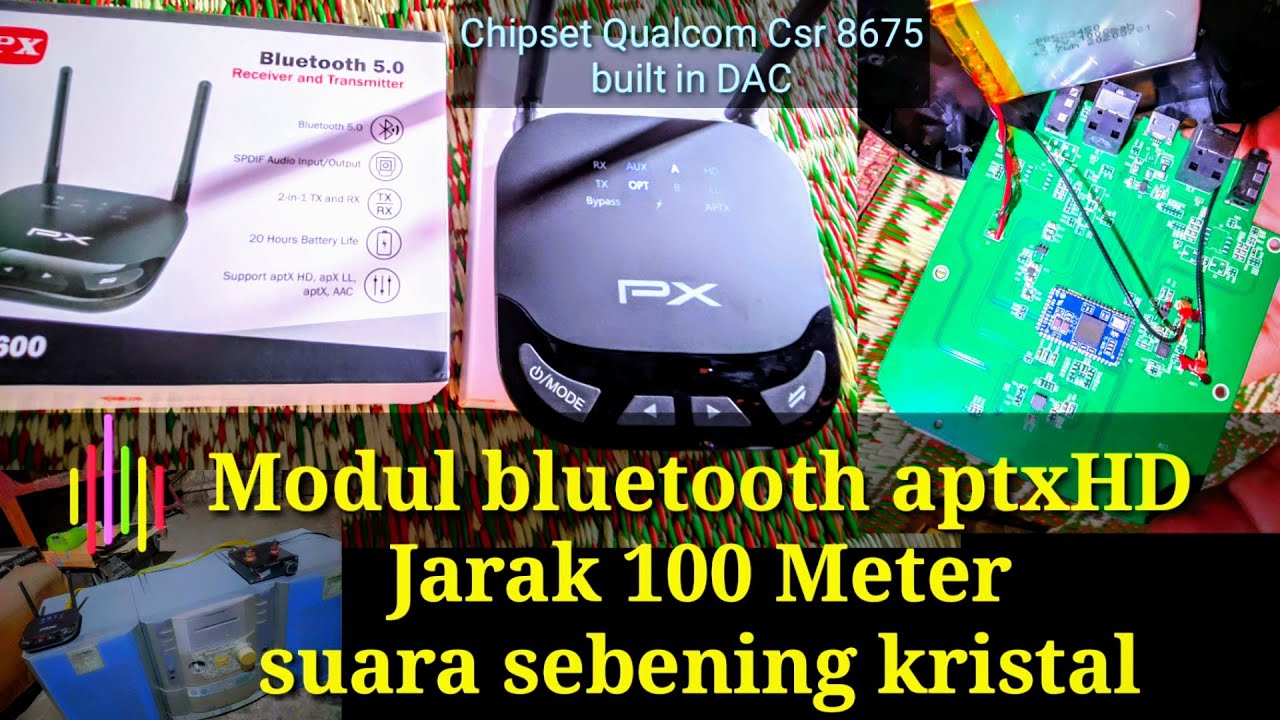 bluetooth receiver & transmiter PX brx 3600 Aptx HD - YouTube