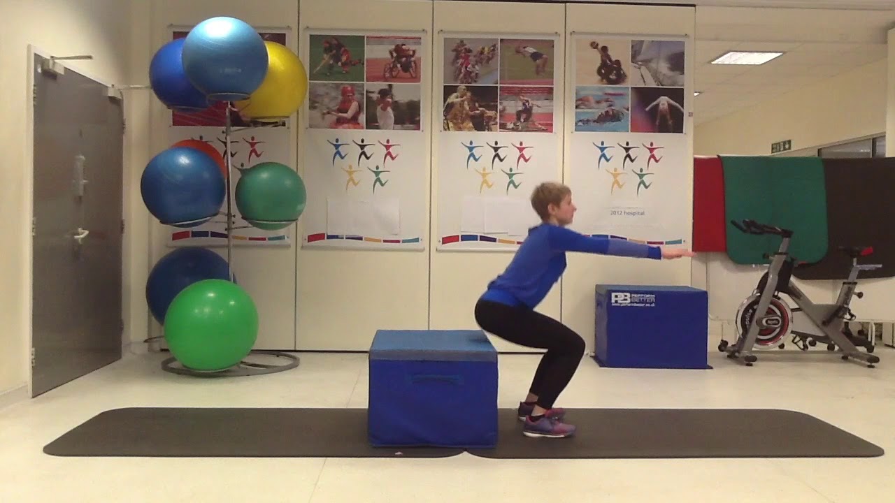 Box squat - YouTube