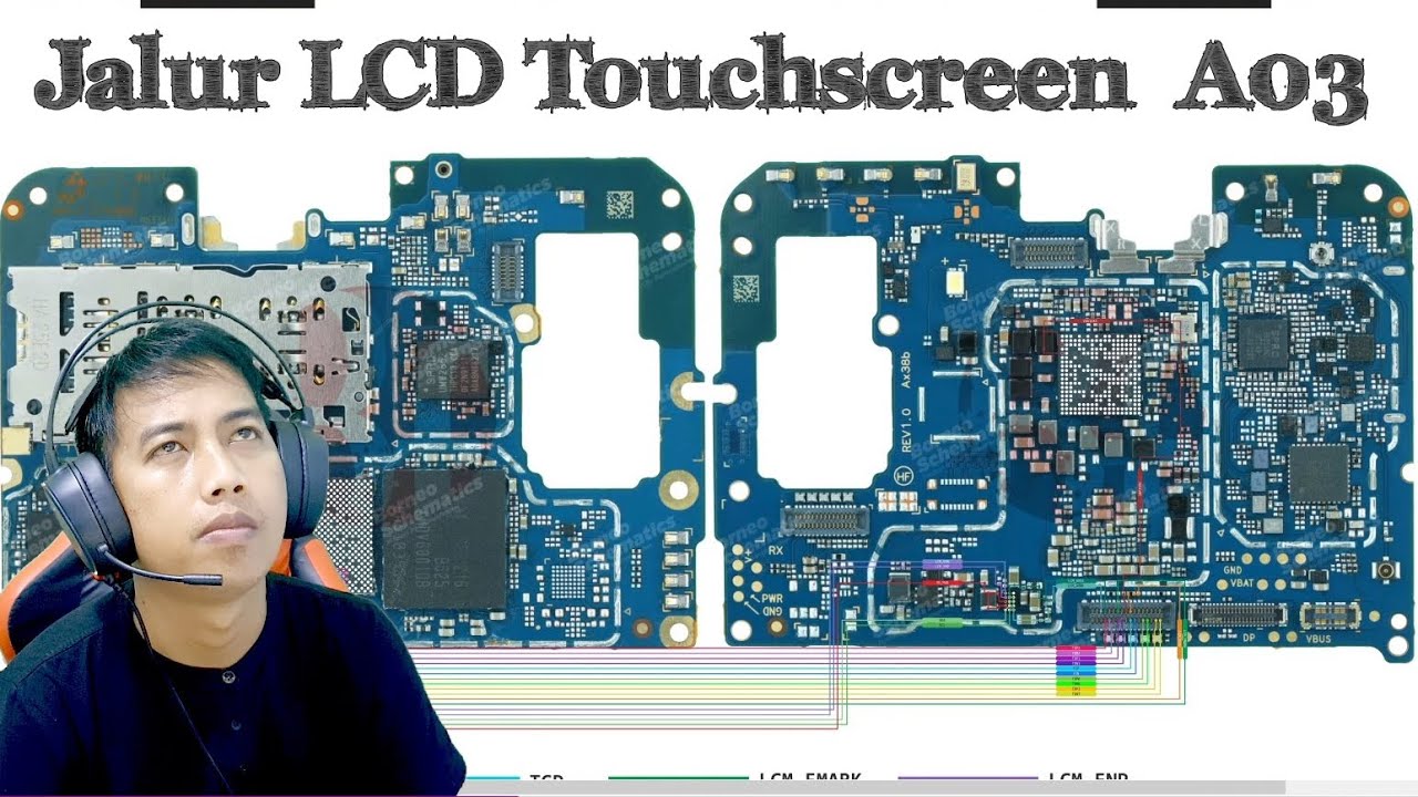 Jalur Touchscreen LCD dan Lampu Samsung A03 ( A035 ) | Touchscreen ...