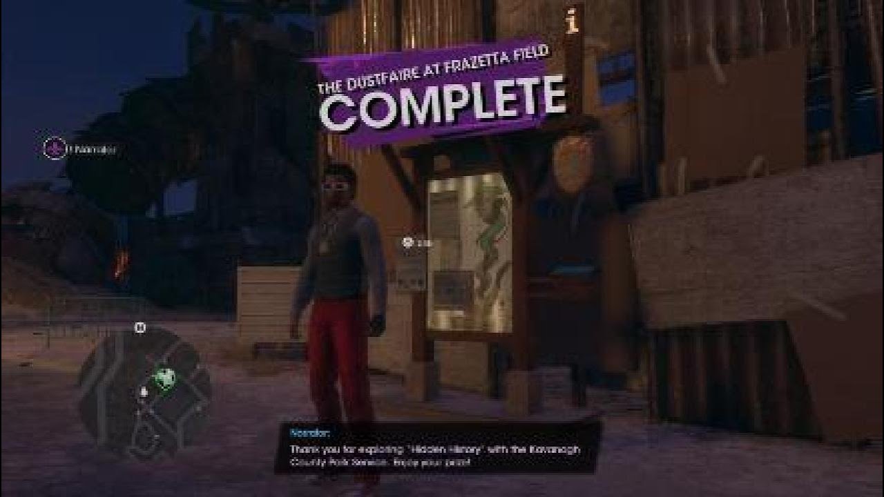 Saints Row - The Dustfaire at Frazetta Field Hidden History - YouTube