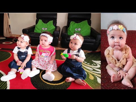 Adliya is jumping on the bed