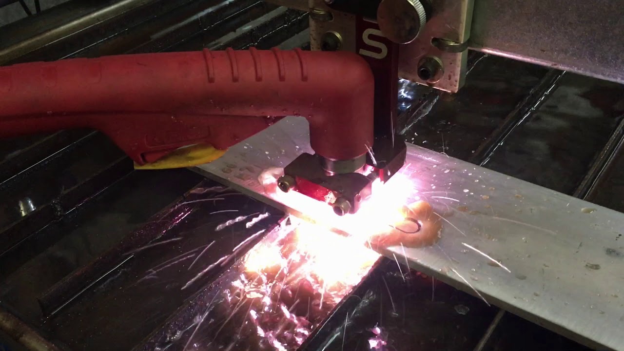 Crossfire CNC Plasma/Everlast 80s cut Aluminium - APEngineering - YouTube