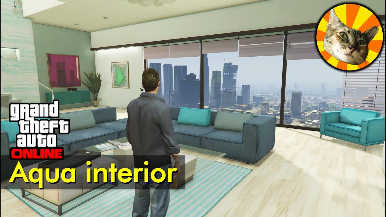 Aqua interior - Penthouse Suite #3, Eclipse Towers | GTA Online - YouTube