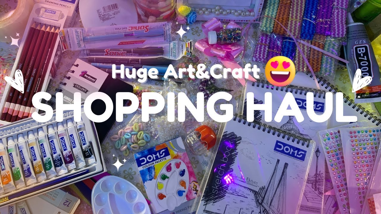 Shopping Haul 🛍️(Huge Art & Craft)😍@rumaimapalette - YouTube