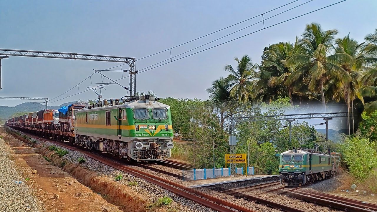 Konkan Railway Lifeline: Roll-on Roll-off Freight Trains Service - YouTube