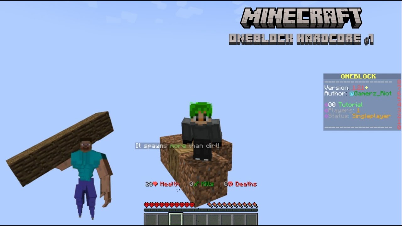 ¡Oneblock Hardcore! // Minecraft Serie Hardcore - YouTube