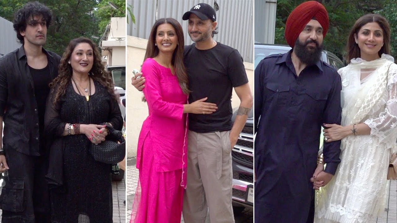Mehar Film Screening | Shilpa Shetty, Harbhajan & Geeta, Sunita Ahuja ...
