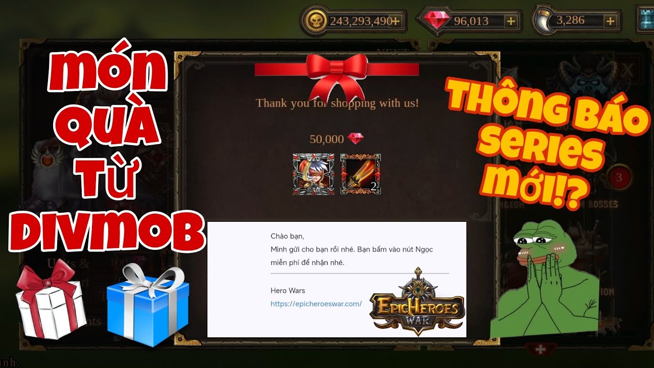 💥Bất Ngờ Món Quà Từ Admin Divmob!!😱 Một Vài Thông Báo Cho Anh Em🤔 | Rusman Epic - YouTube