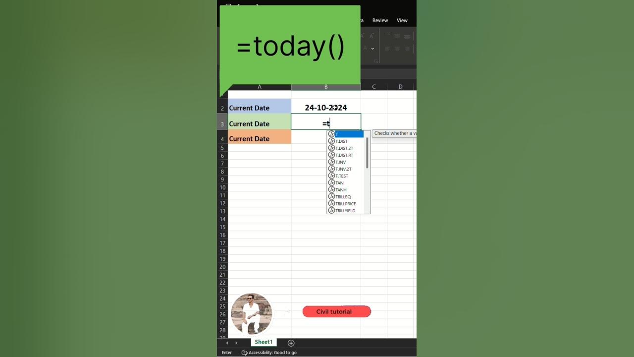 Current date insert multiple trick in Excel #excel #exceltips #excelfunction #exceltricks # ...