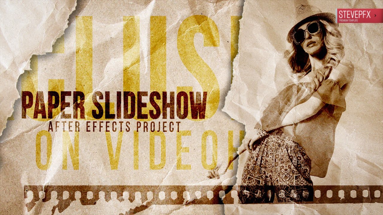 Paper Slideshow After Effects Template Tutorial - YouTube