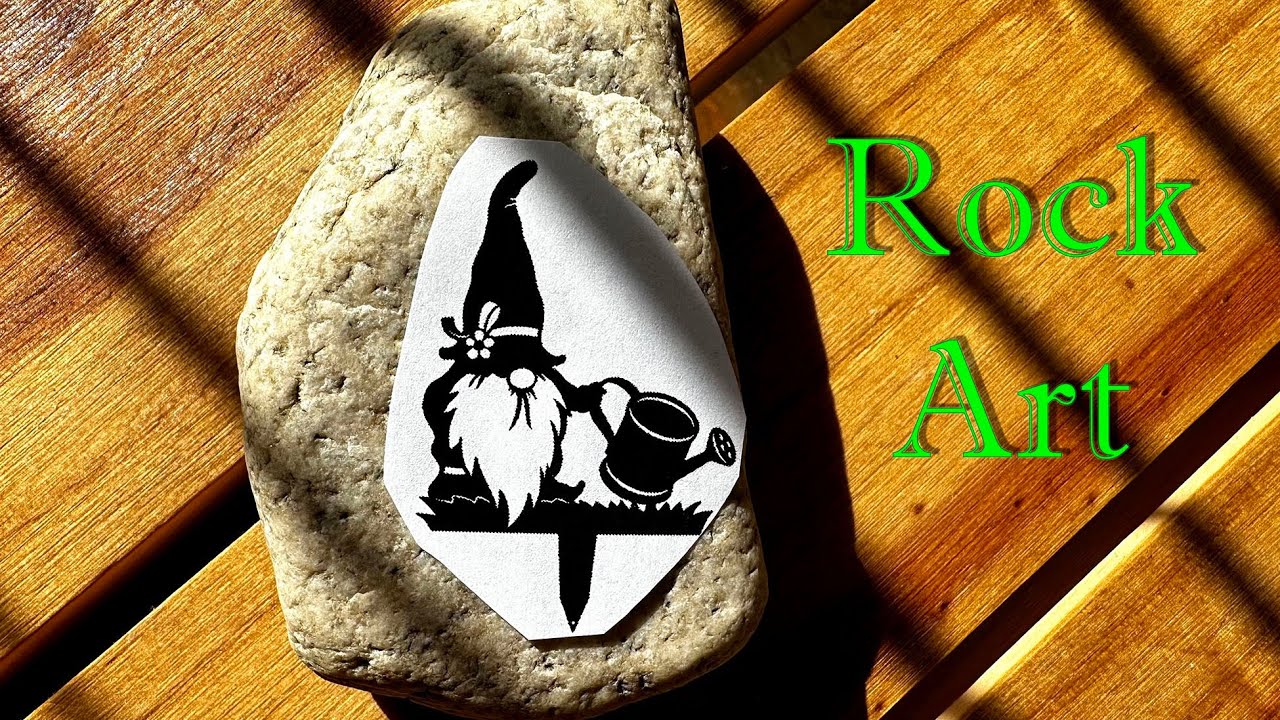 Rock Art- Paper image transfer onto rock- easy craft, enjoy! - YouTube