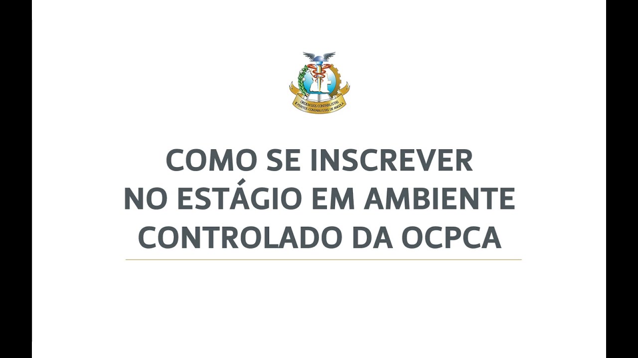Como se inscrever no EAC (Estágio em Ambiente Controlado) - YouTube