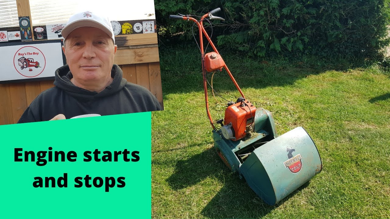 Vintage Suffolk Super Colt Lawnmower Engine Runs Then Stops - YouTube