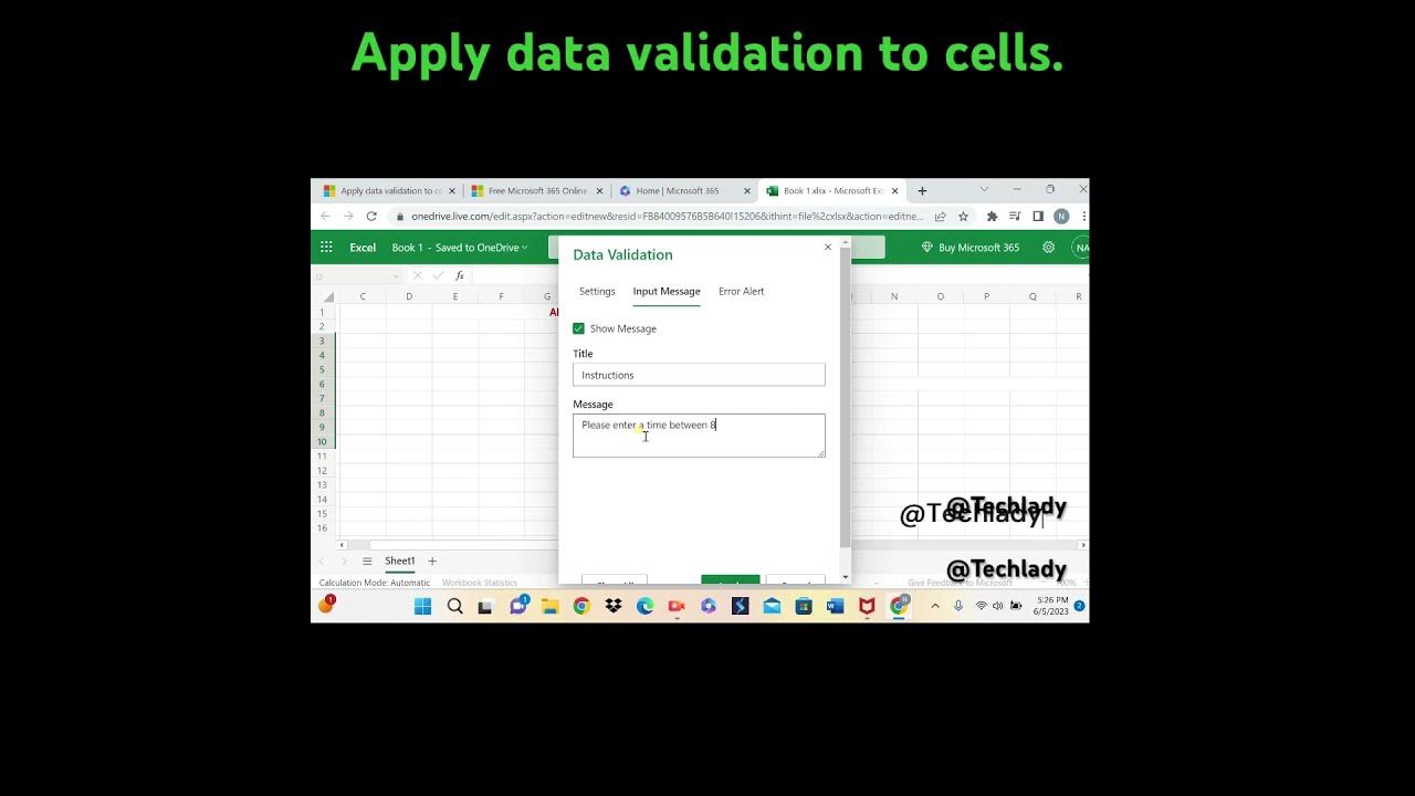 Apply Data Validation To Cells In 3 Mins Excel Exceltips Shorts Datavalidation Viral