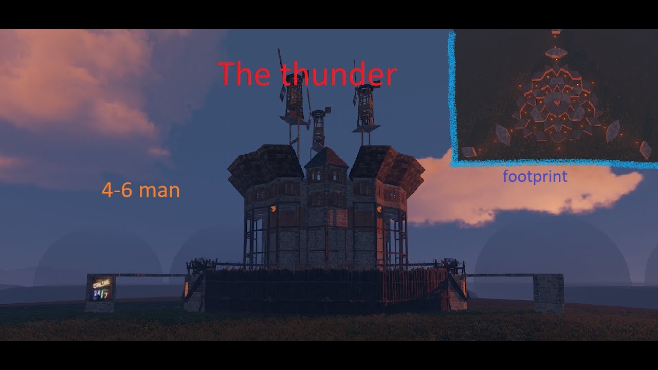 rust The thunder 4-6 man clan base - YouTube