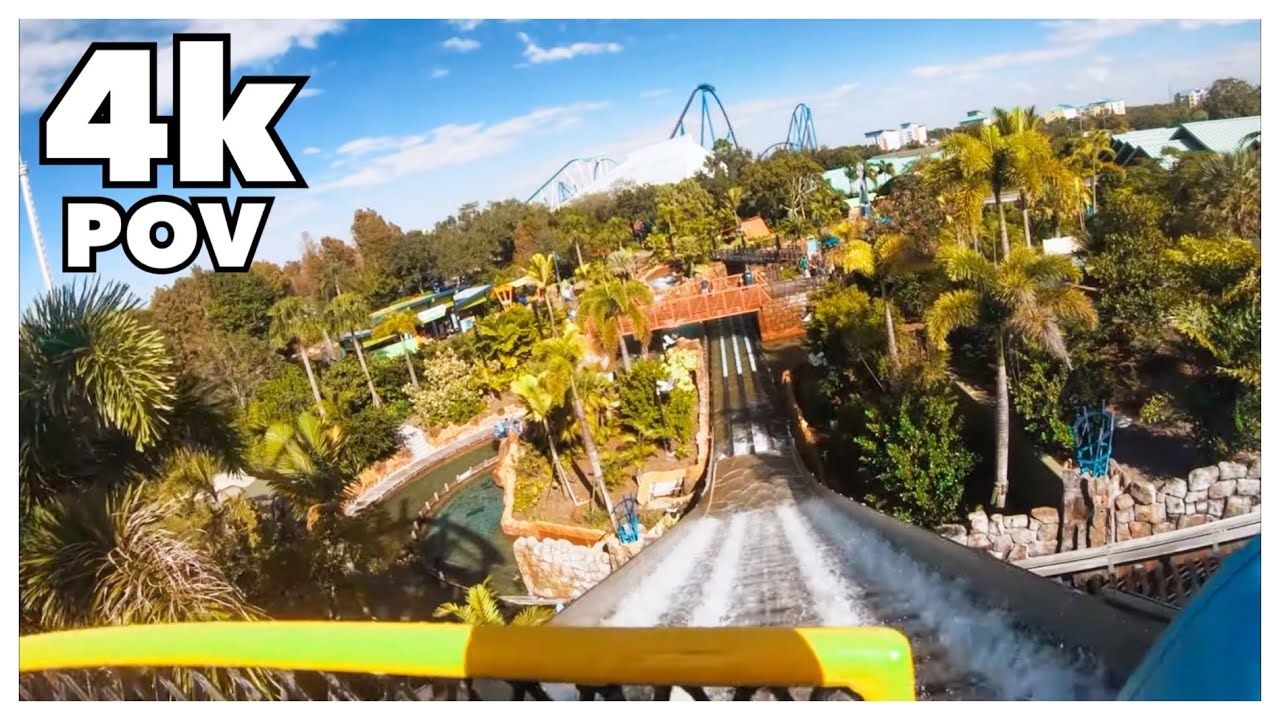 [4k] Infinity Falls Water Raft Ride - SeaWorld Orlando - YouTube