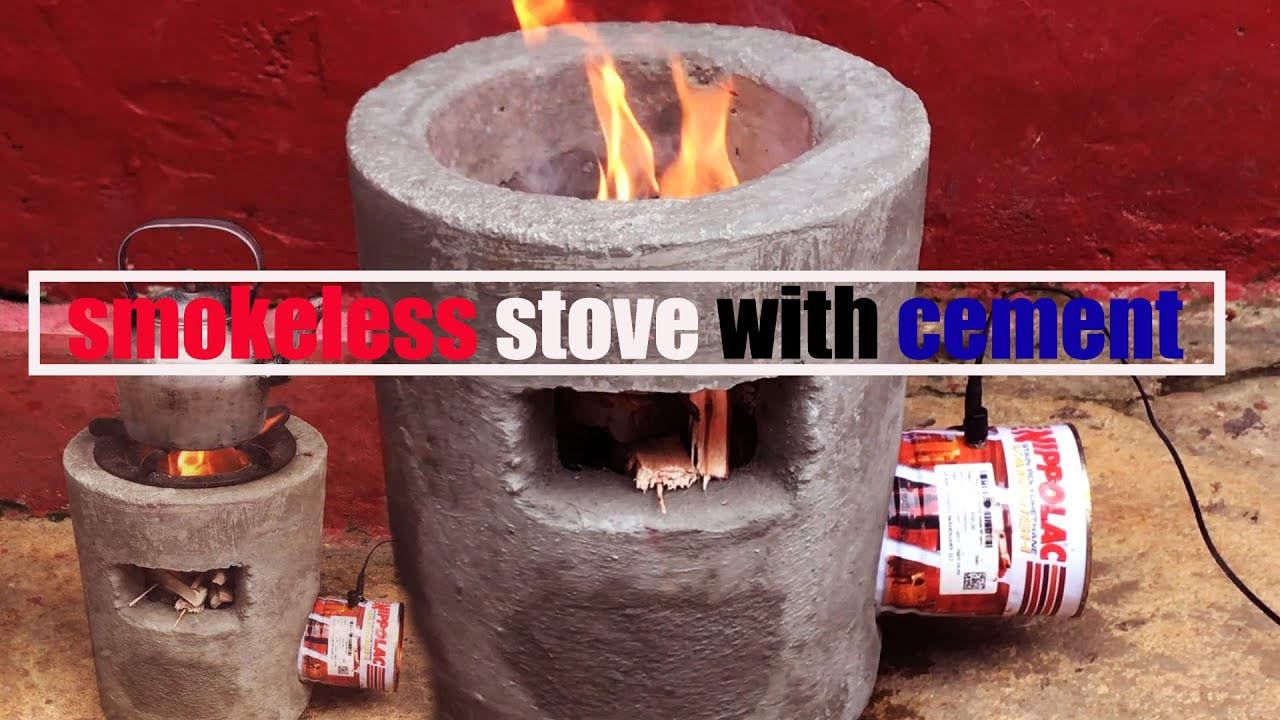 how to making smokeless stove with cement - YouTube