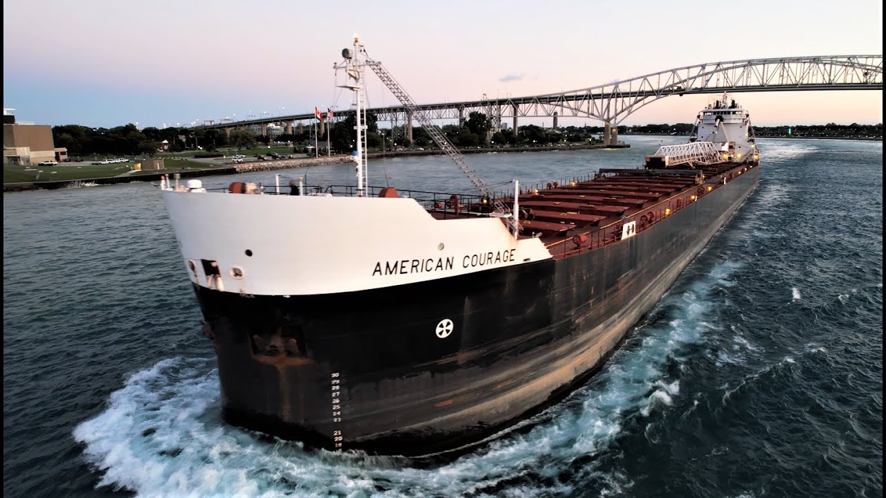 AMERICAN COURAGE - Upbound Port Huron, MI 8-27-2023 - YouTube