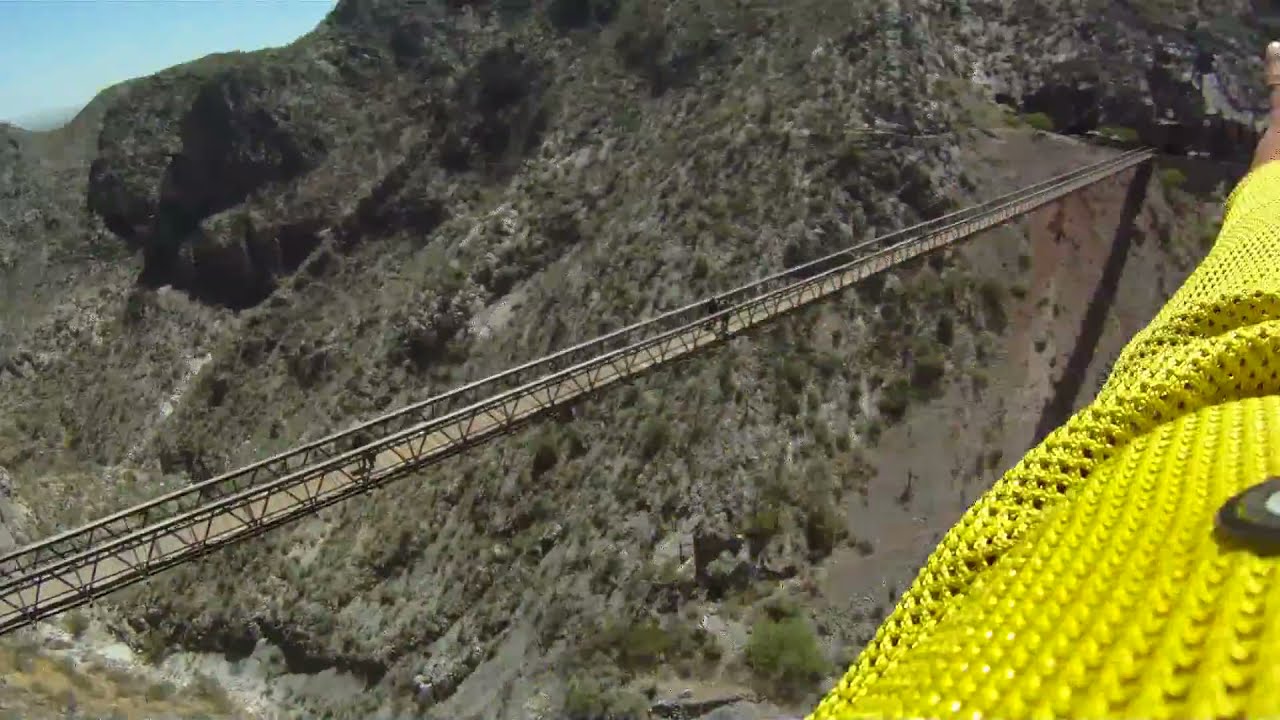 Tirolesa de 500mts en Puente de Ojuela, Mapimi, Durango - YouTube