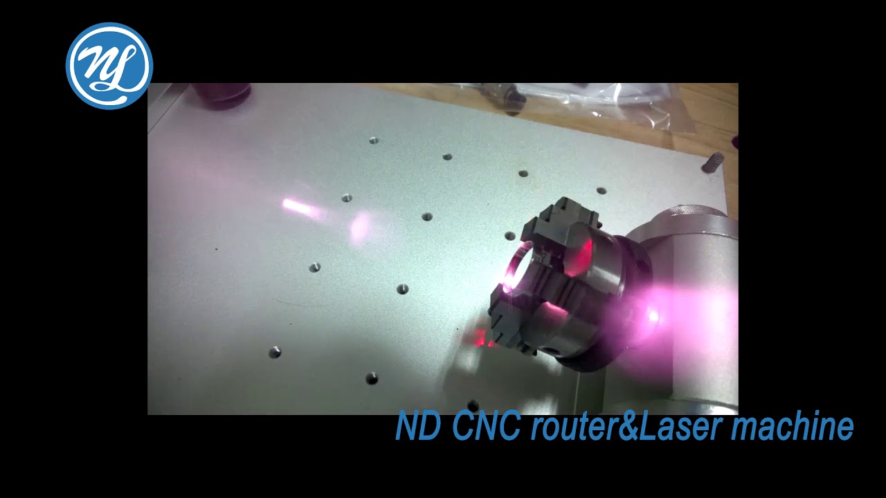 NDCNC laser marking machine for ring with rotary - YouTube