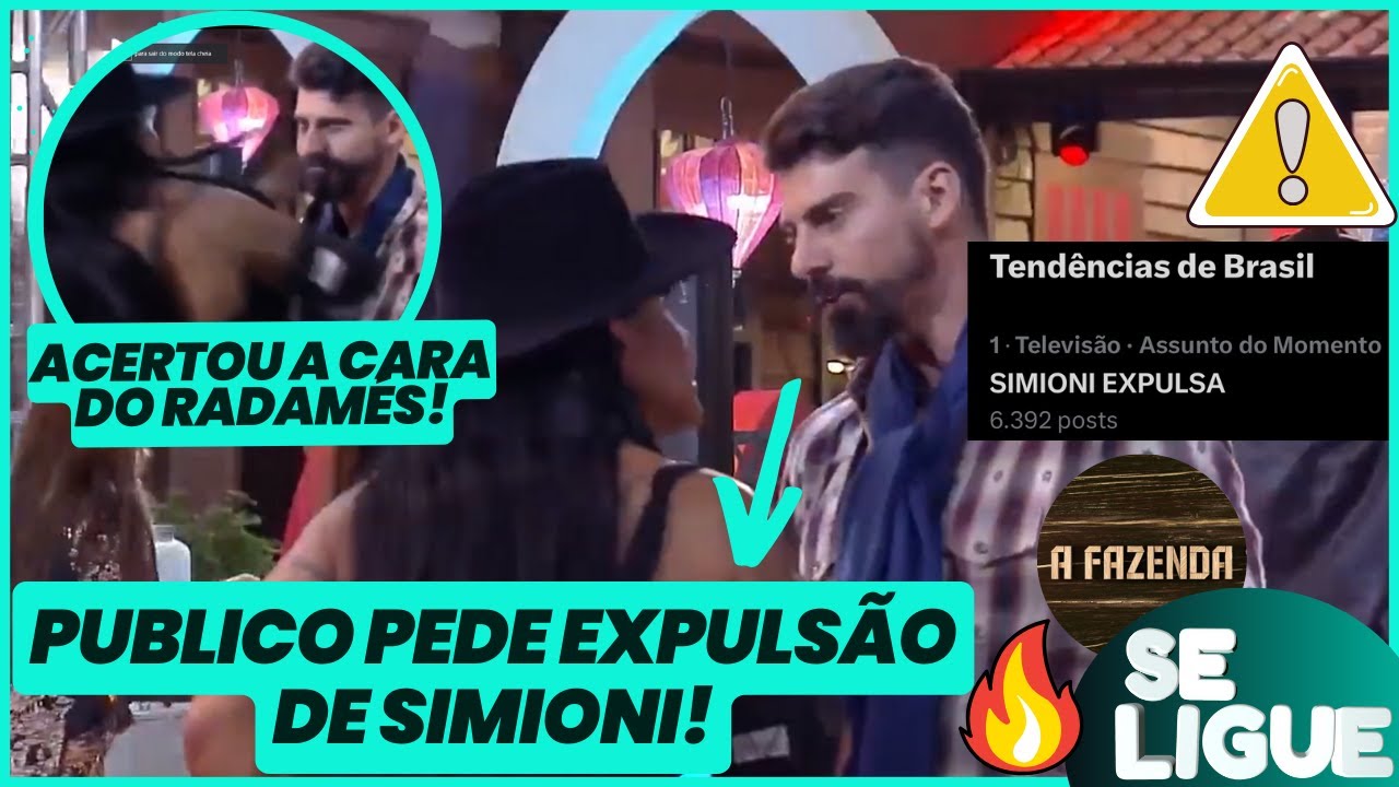 A Fazenda 15 - Publico pede expulsão de Simioni, após acertar a cara do ...