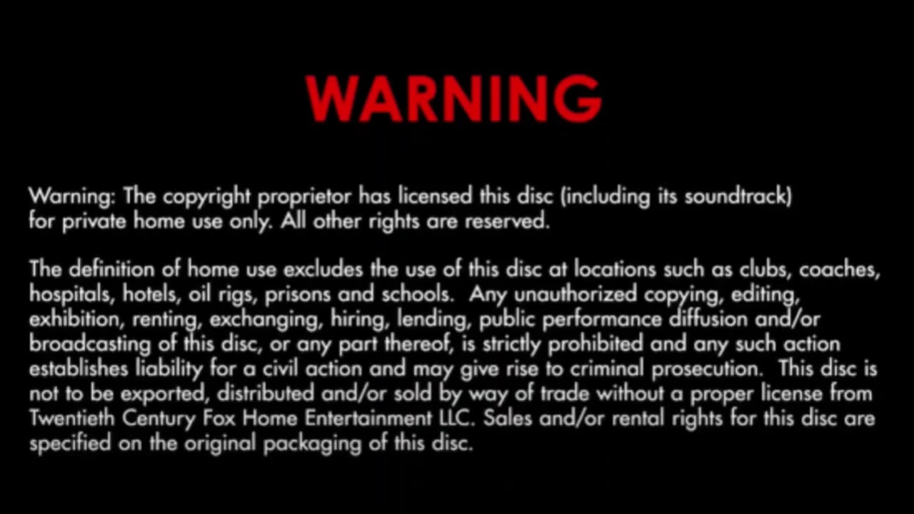20th Century Fox Warning Screens 2022 - YouTube