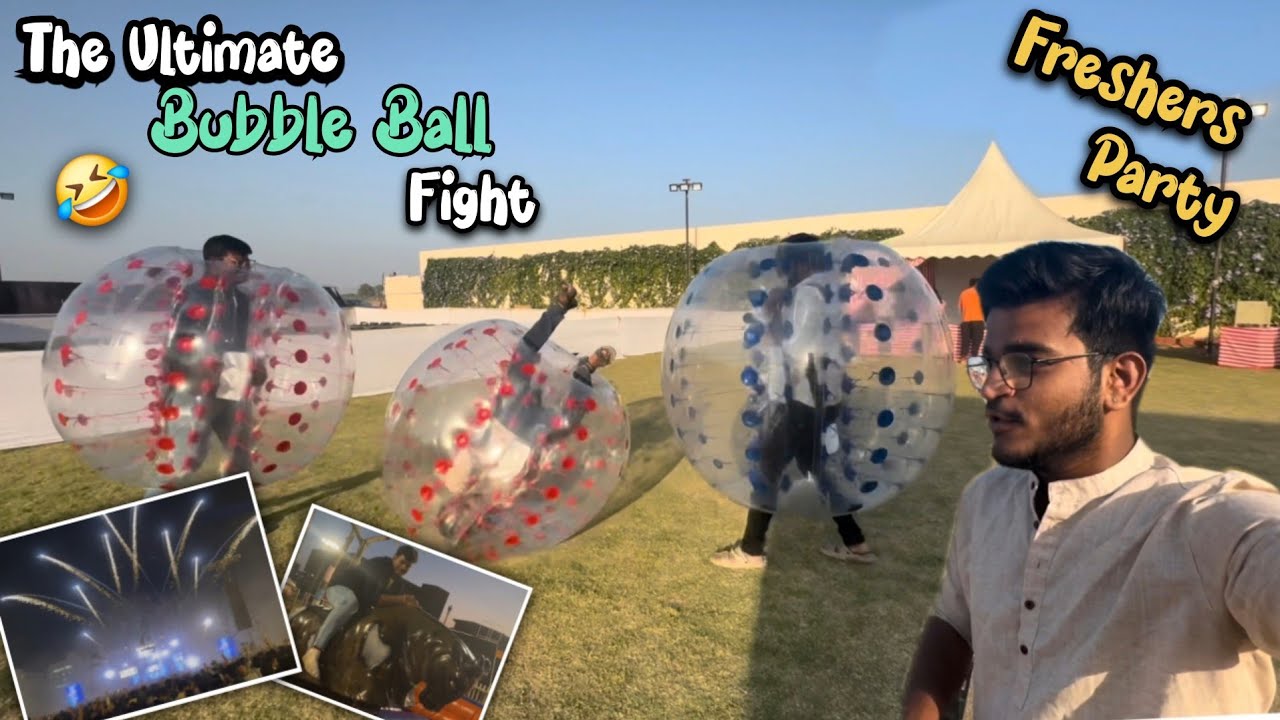 Bubble Ball Fight🤣||Freshers day🥳in #parul university 2025||Funny Vlogs ...